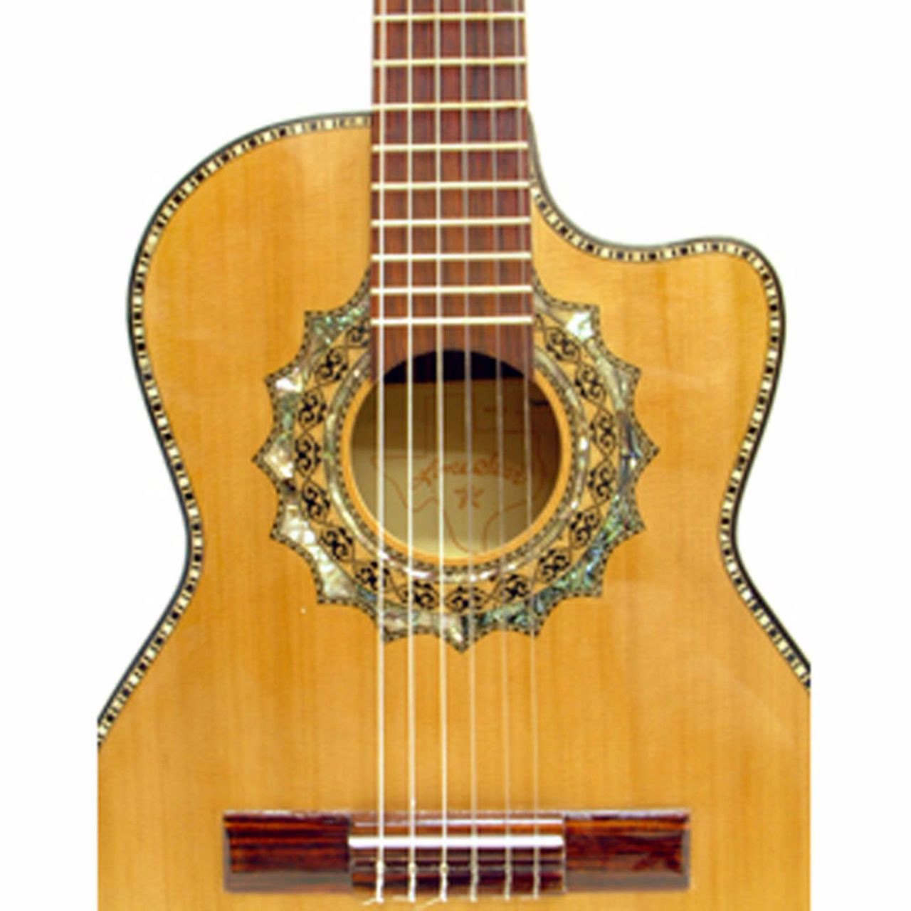 Paracho Elite Zapata 6-String Classical Requinto Acoustic Guitar with ...