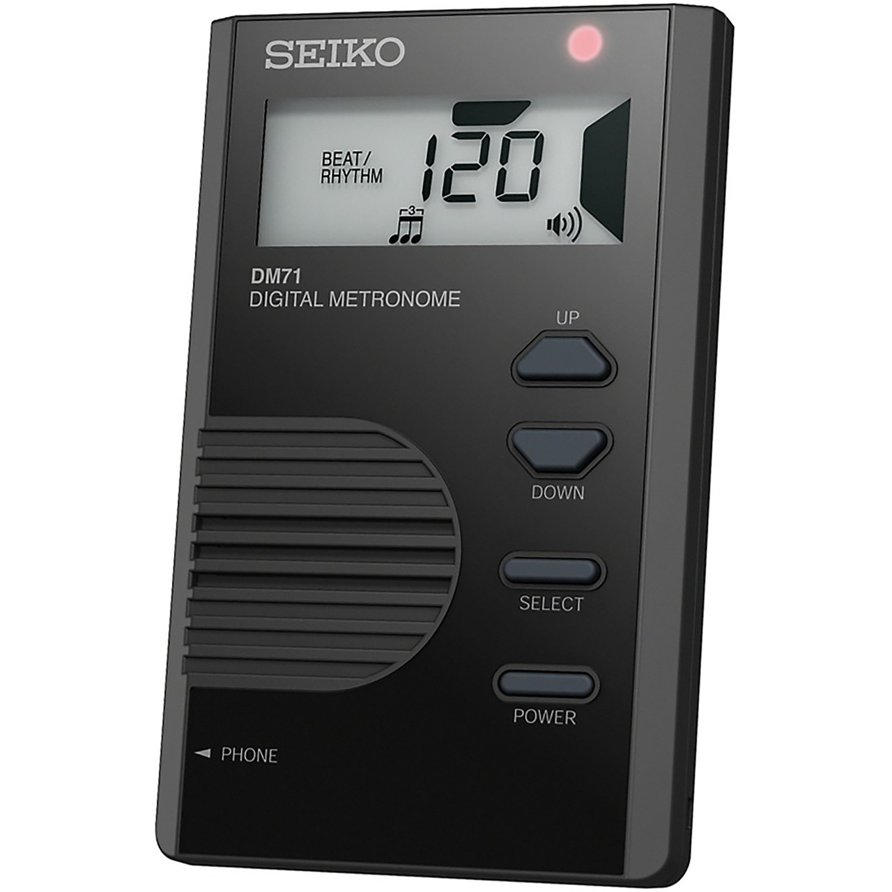 Seiko DM71 Pocket Size Digital Metronome, Black