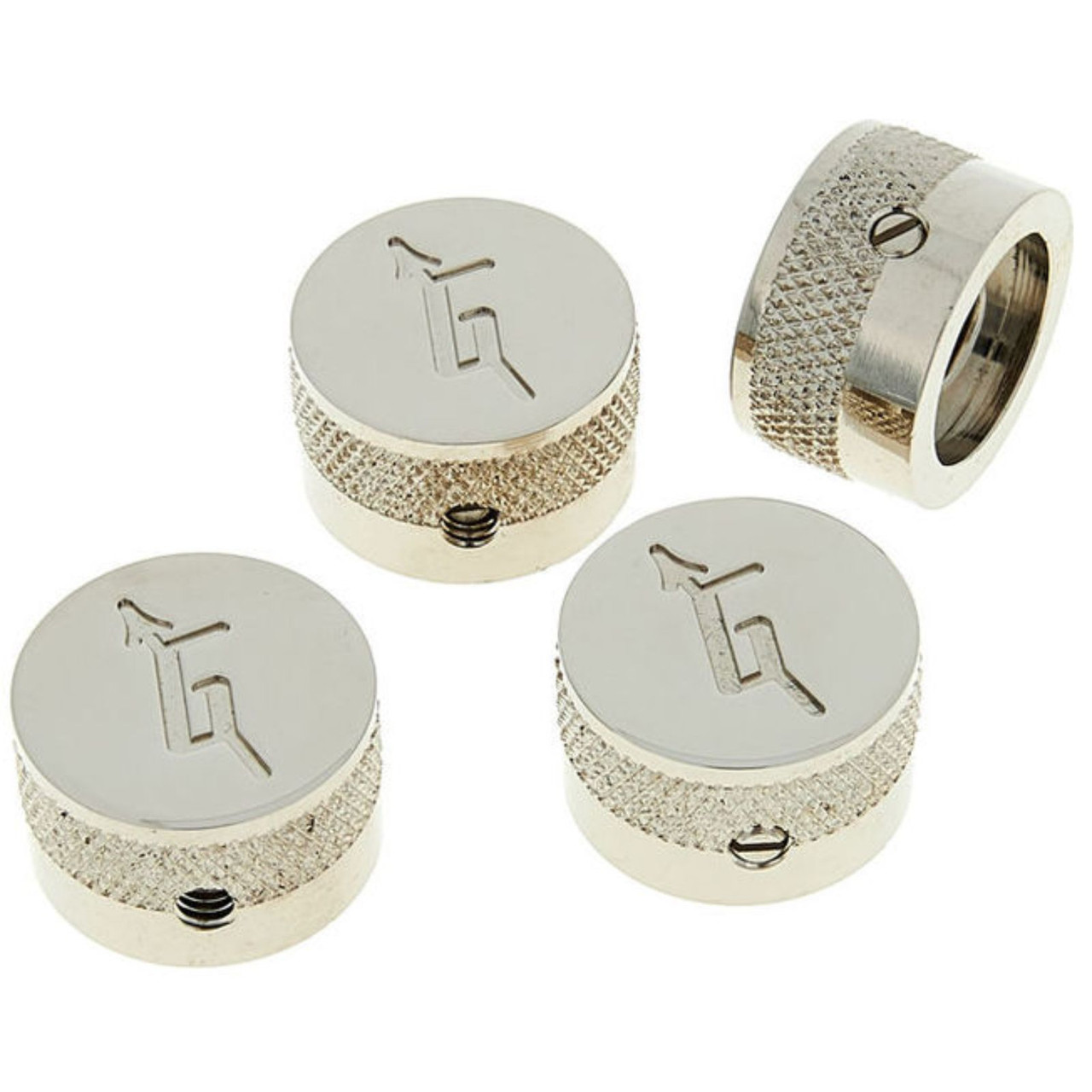 Gretsch "G" Logo Replacement Knobs for Solid Shaft Pots, Nickel, Set of ...