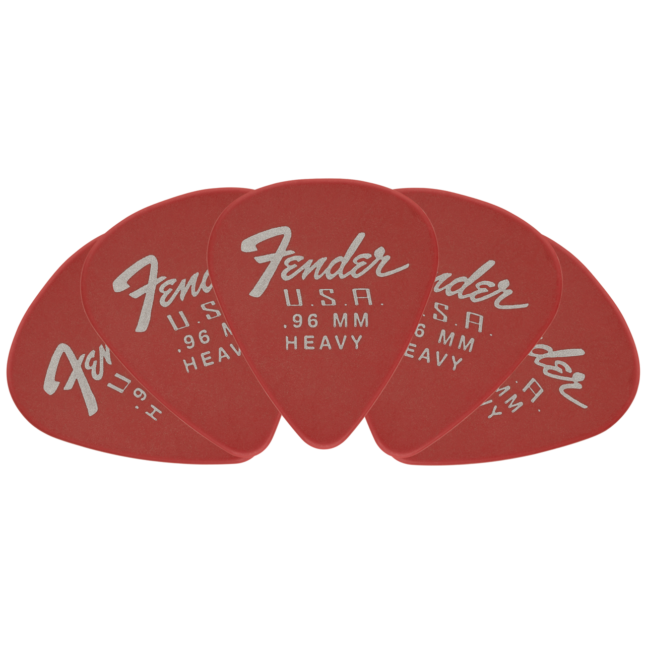 Fender 351 Dura-Tone Delrin Guitar Picks, .96mm, Fiesta Red, 12-Pack ...
