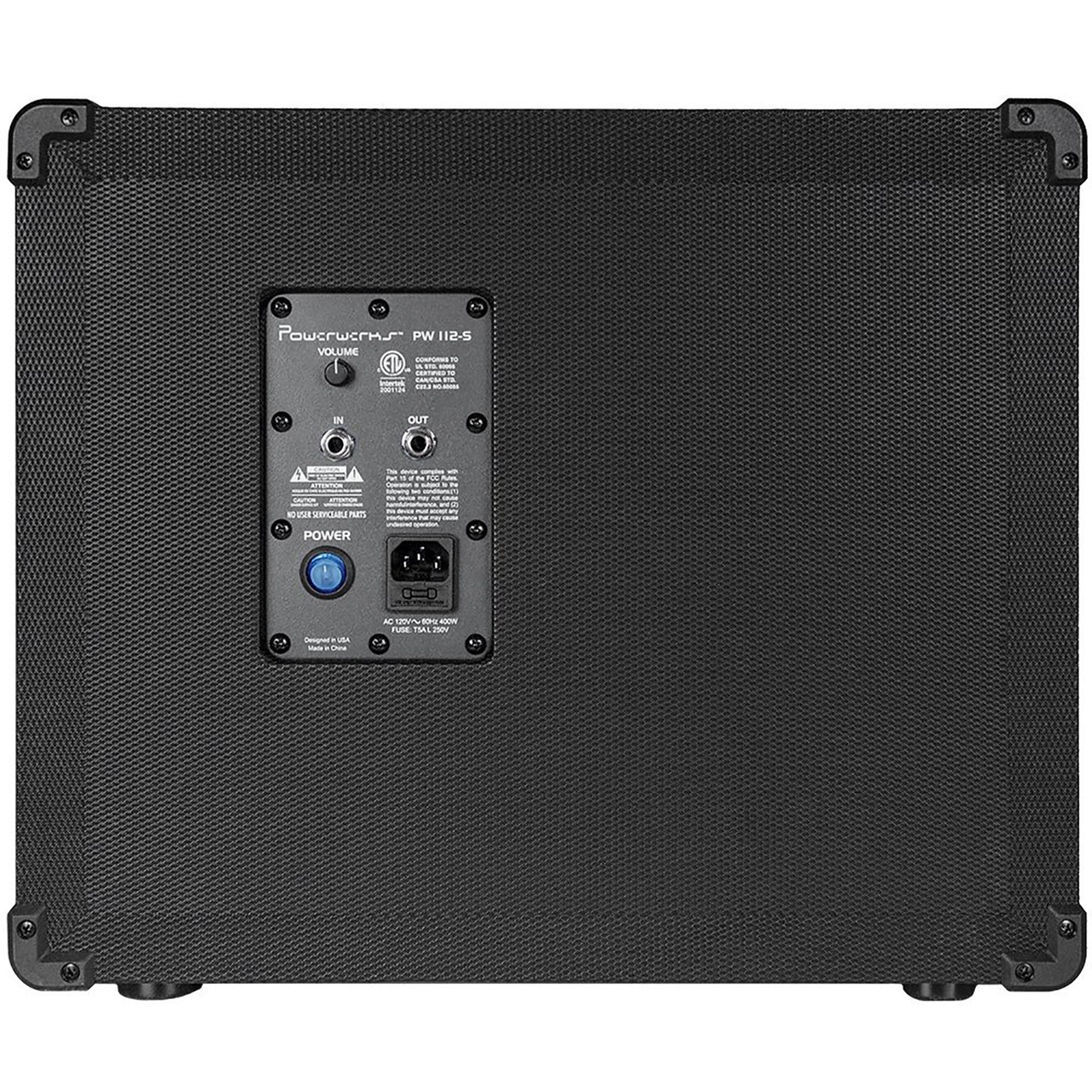 Powerwerks PW112SUB 400-Watt Peak Powered Subwoofer with 12" Speaker
