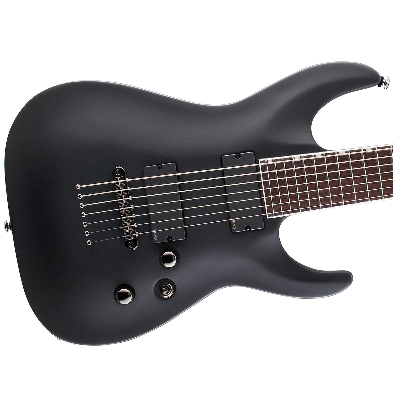 ESP LTD MH-417 Solid-Body 7-String Electric Guitar, Black Satin