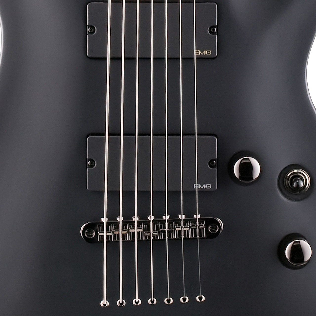 ESP LTD MH-417 Solid-Body 7-String Electric Guitar, Black Satin
