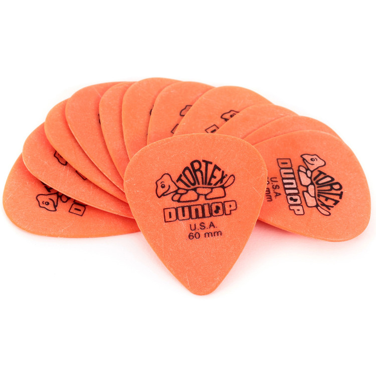 Dunlop 418P.60 Tortex Standard .60mm Guitar Picks, 12-Pack