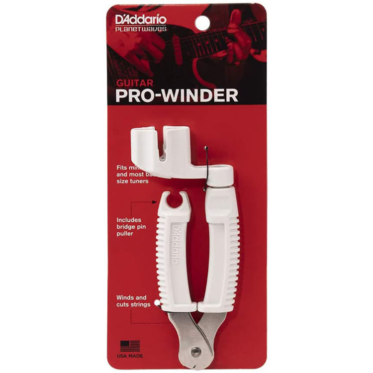 D'Addario Pro-Winder Peg Winder with String Cutter and Bridge Pin ...
