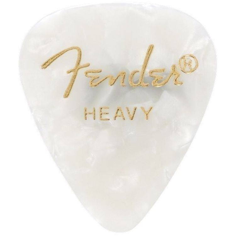 Fender Premium Celluloid 351 Shape Guitar Picks, Heavy, White Moto, 12 ...
