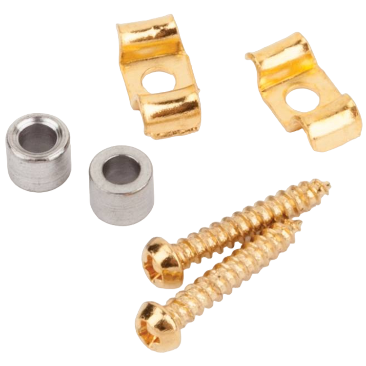 Fender Vintage-Style Stratocaster String Guides, Set of 2, Gold (001 ...