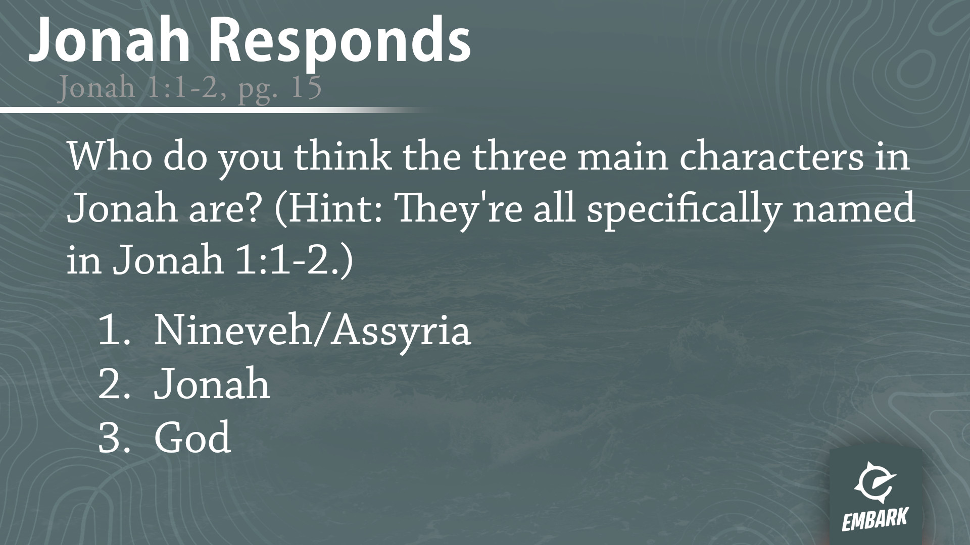 Jonah PowerPoint and Images - Glow Publications