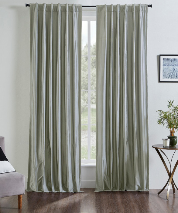 Valencia Faux Silk Taffeta Curtain Silverlining - India's Heritage (IH ...