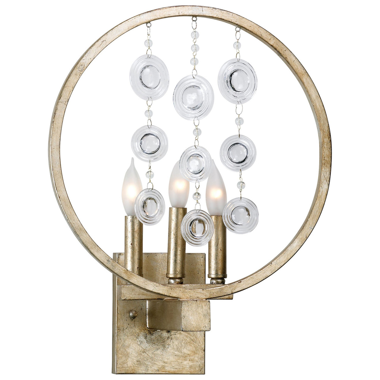 Cyan Design Emilia Wall Bracket 3-Light in Silver Leaf | Travisdavid ...