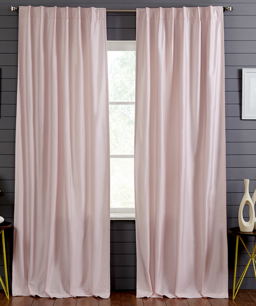 Valencia Faux Silk Taffeta Curtain in Pink by India's Heritage ...