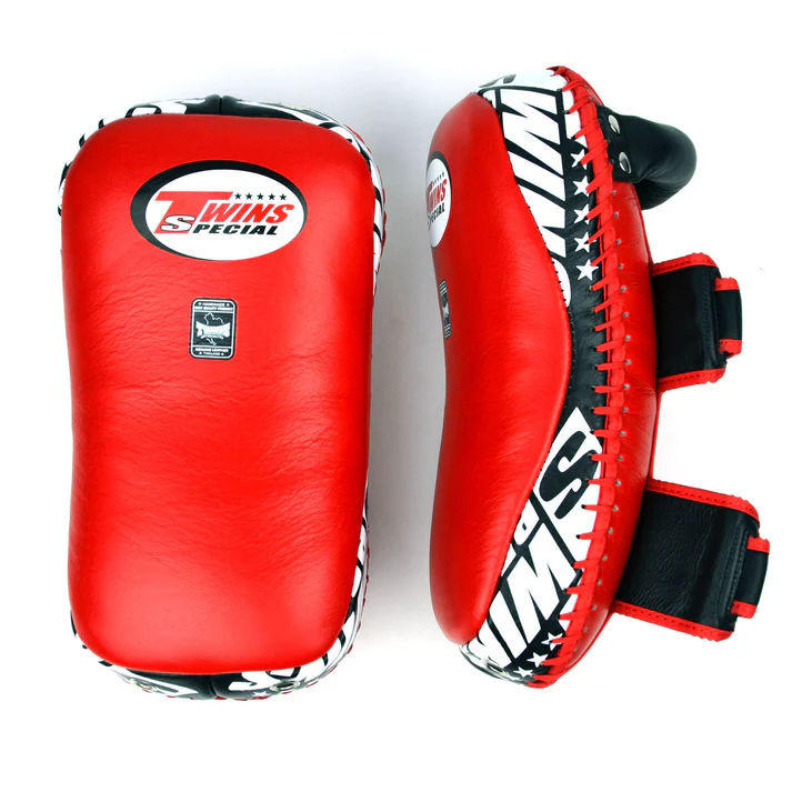 KPL10 Twins Curved Leather Thai Kick Pads - Martial Art Shop