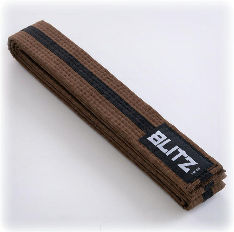 Blitz Coloured Belt With Black Stripe - Martial Art Shop