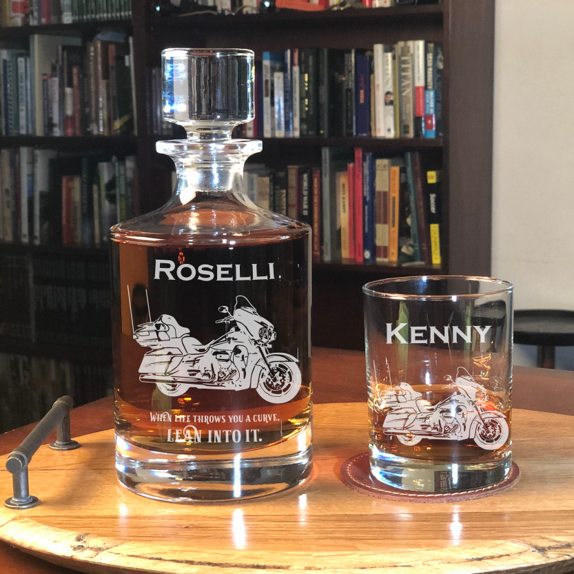Motorcycle Whiskey Decanter