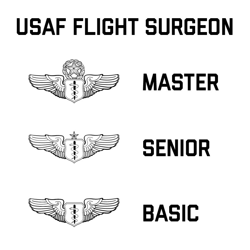 USAF Flight Surgeon Badge Engraved Glassware