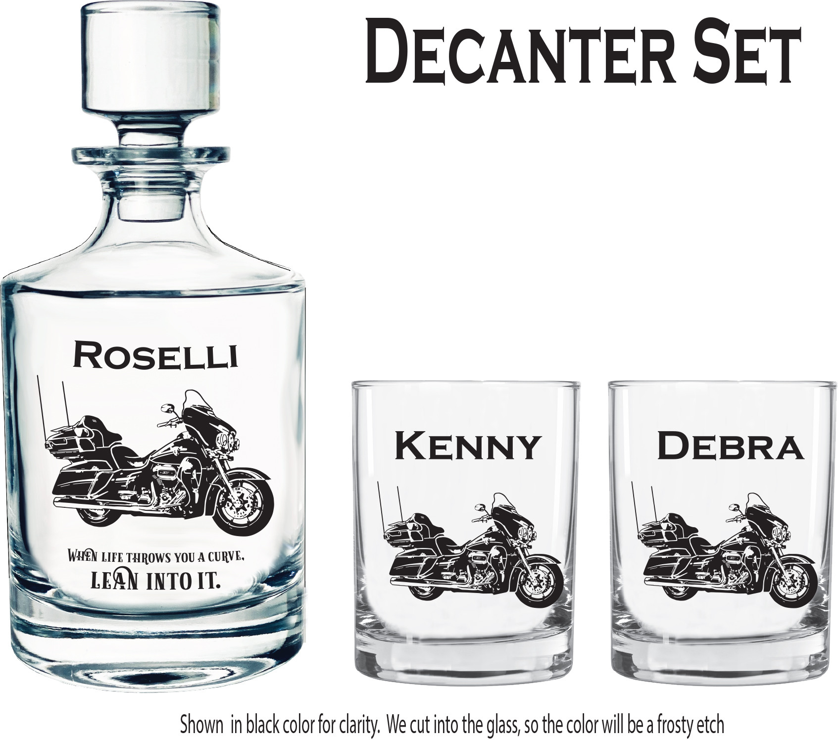 Motorcycle Whiskey Decanter