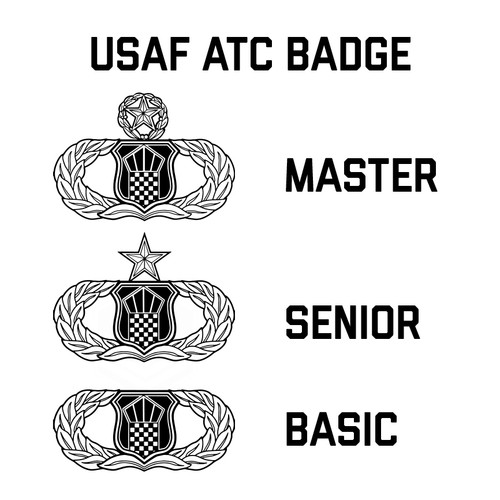 USAF Air Traffic Controller Badge Engraved Glassware