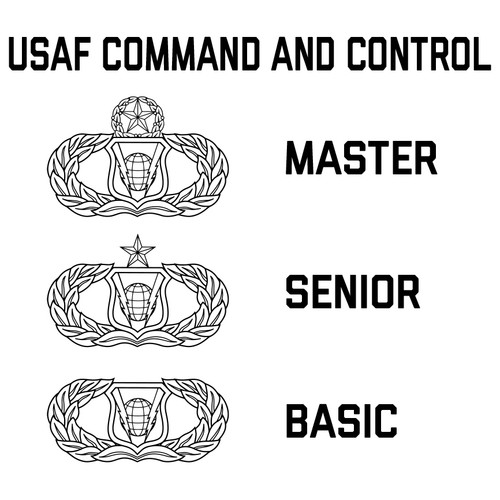 USAF Command and Control Badge Engraved Glassware