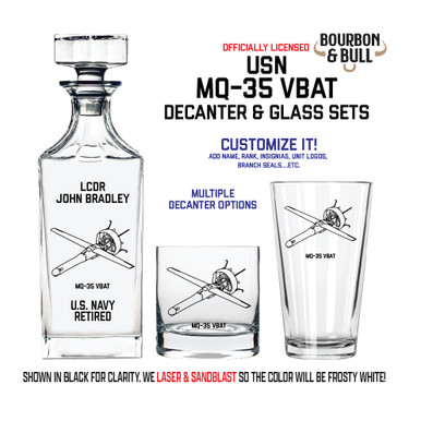 MQ-35 VBAT Drone Custom Whiskey Decanter Gift Set