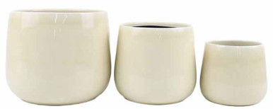 Alabaster White Belly Pot D18 - Botanical Creations