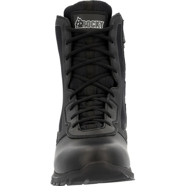 Rocky Cadet 8" Black Side Zip Public Service Boot