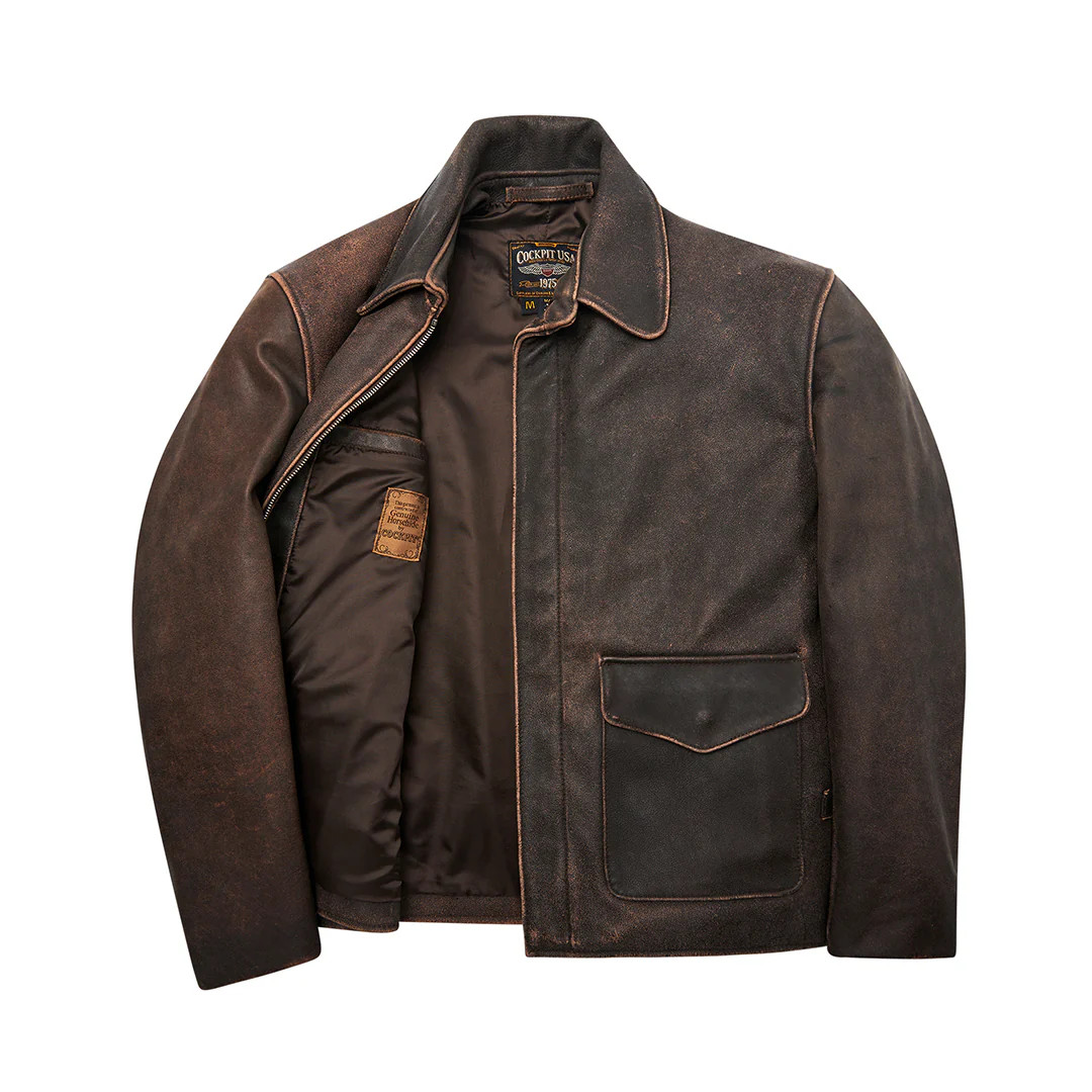 Cockpit USA The Explorer Jacket Brown Proudly Made in the USA