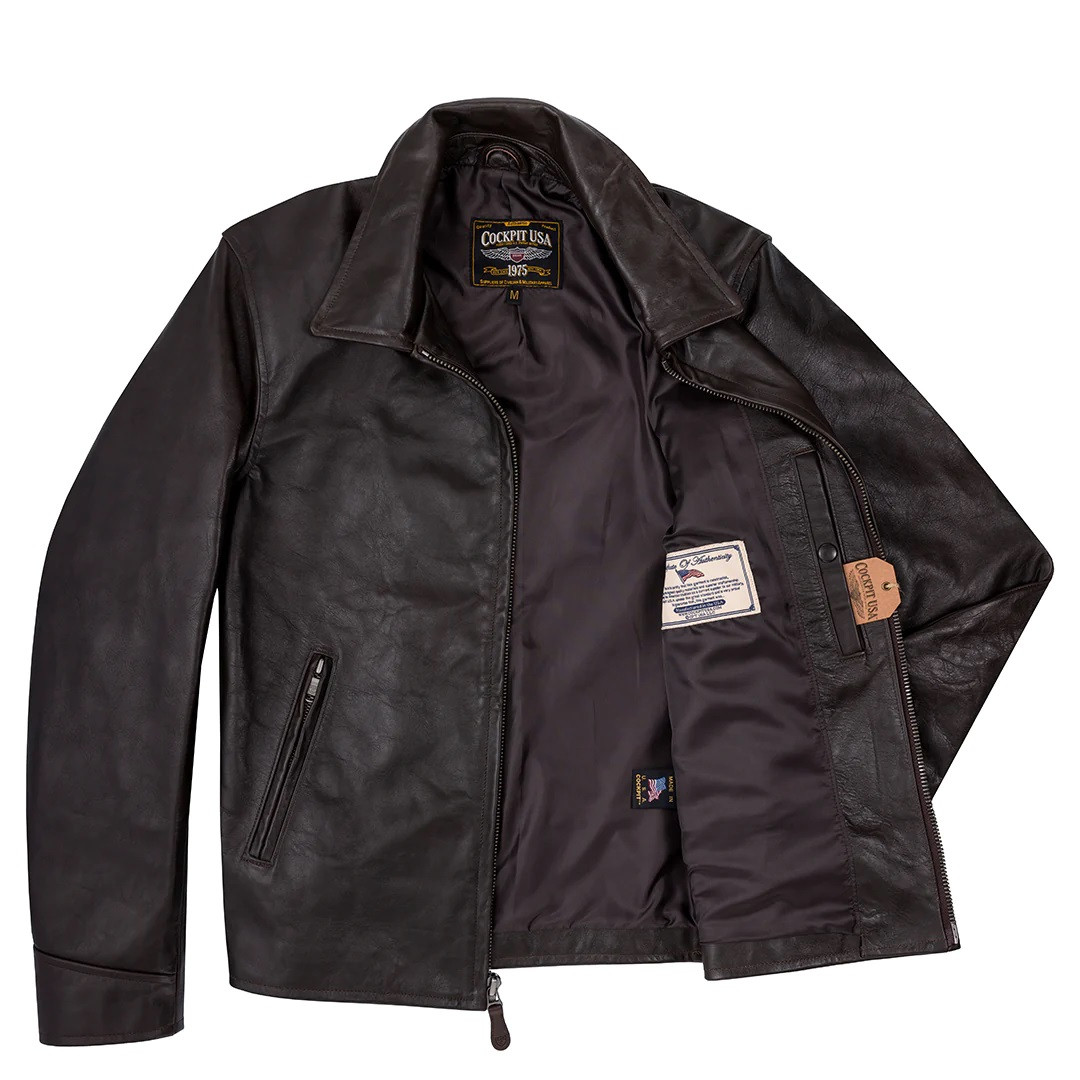 Cockpit USA Open Road Moto Jacket Brown USA Made