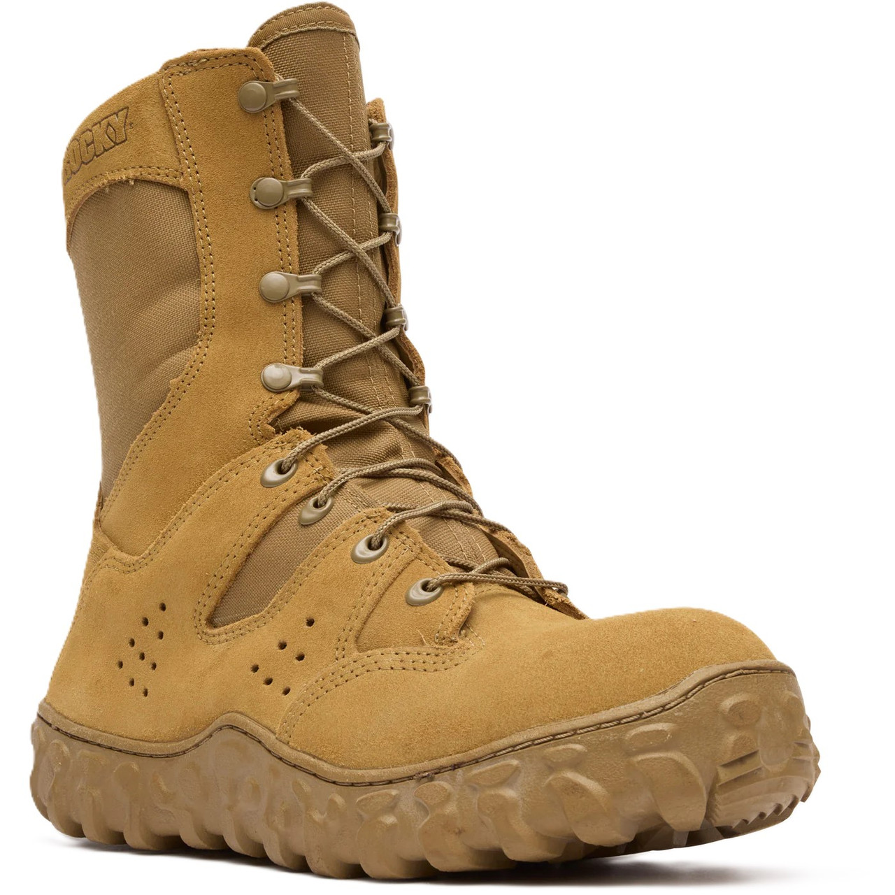 Rocky S2V Predator รองเท้าบู๊ตทหารคอมโพสิตนิ้วเท้าสีน้ำตาลโคโยตี้