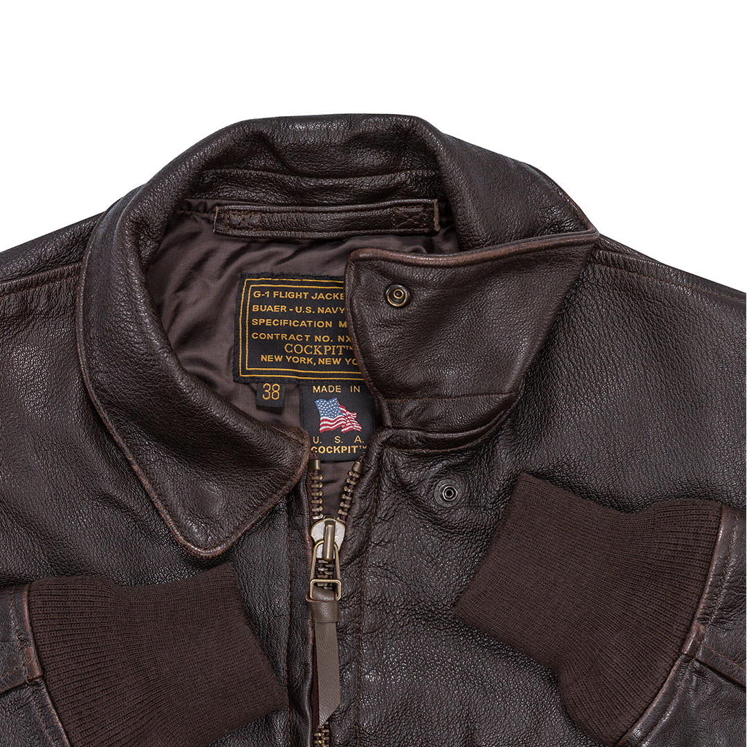 Cockpit USA Navy Carrier Pilot’s Jacket Brown USA Made