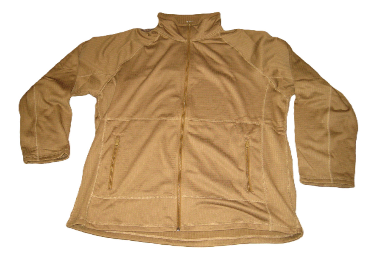 Brooklyn Armed Forces Grid Fleece Jacket Coyote Brown