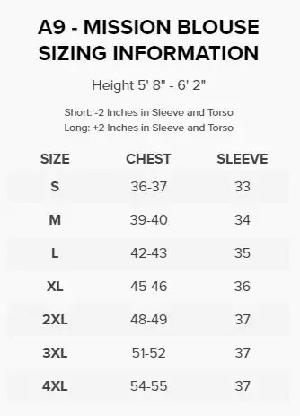BEYOND A9 Mission Blouse Fire Retardant NYCO Ripstop