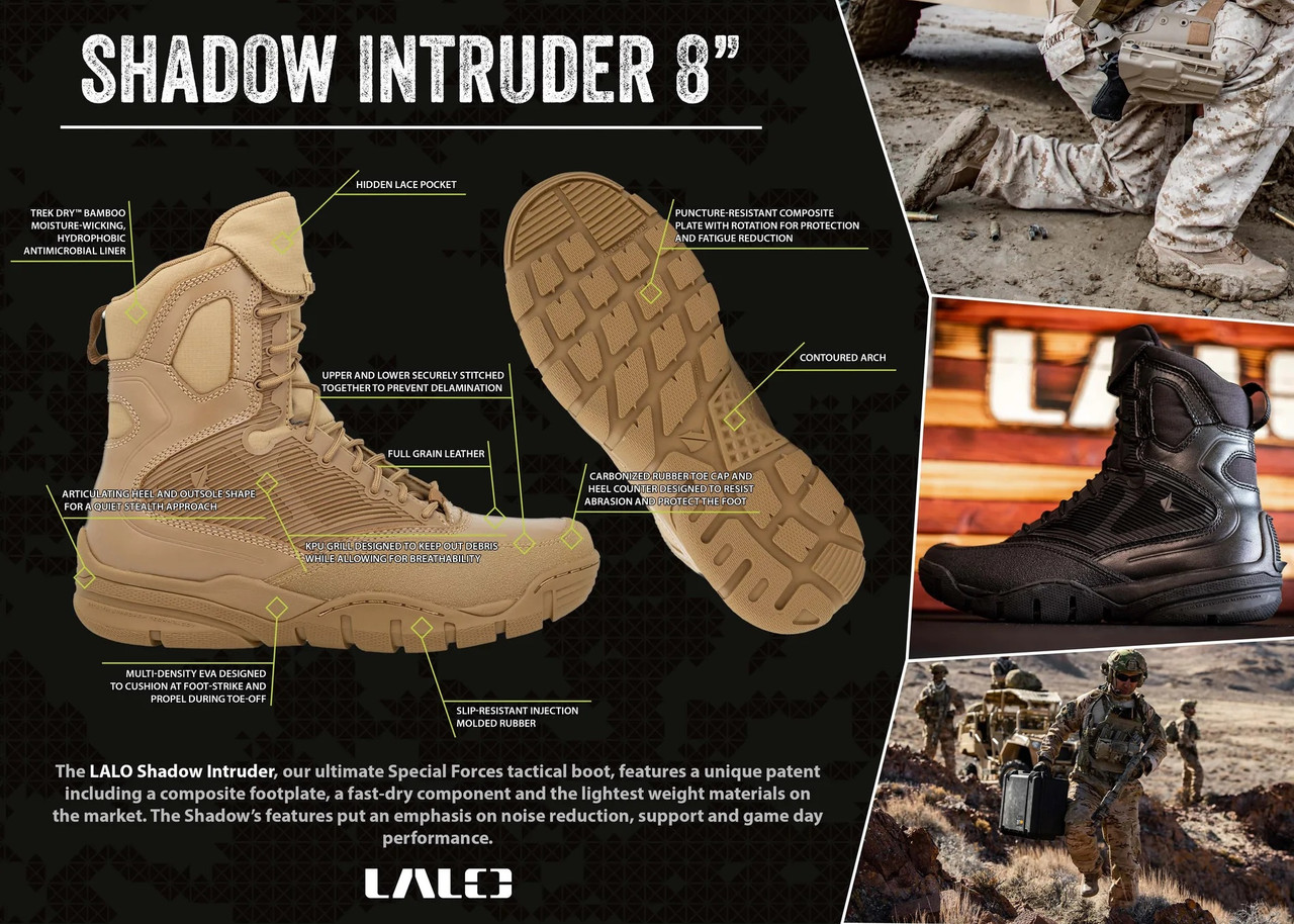 Lalo shadow intruder 8" čižmička coyote hnedá