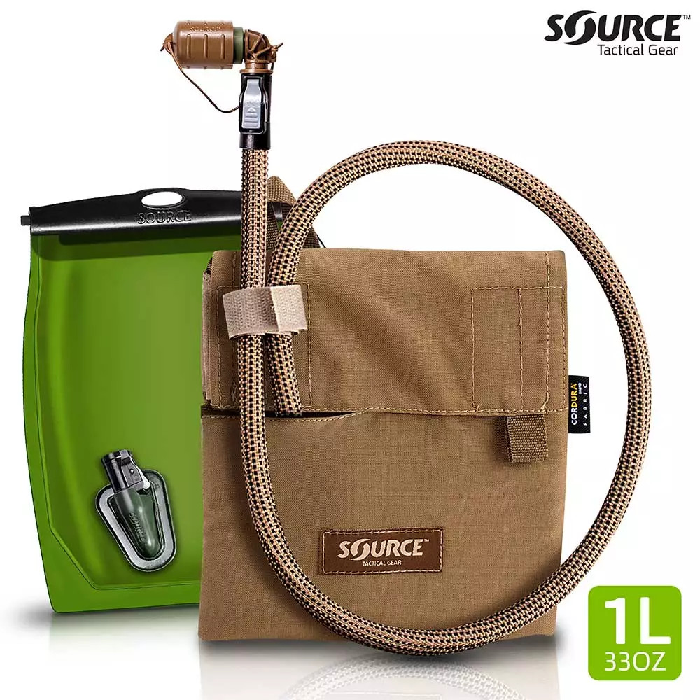 Source Kangaroo 1 Liter Bladder w/ Pouch Colapsable Canteen 33 oz