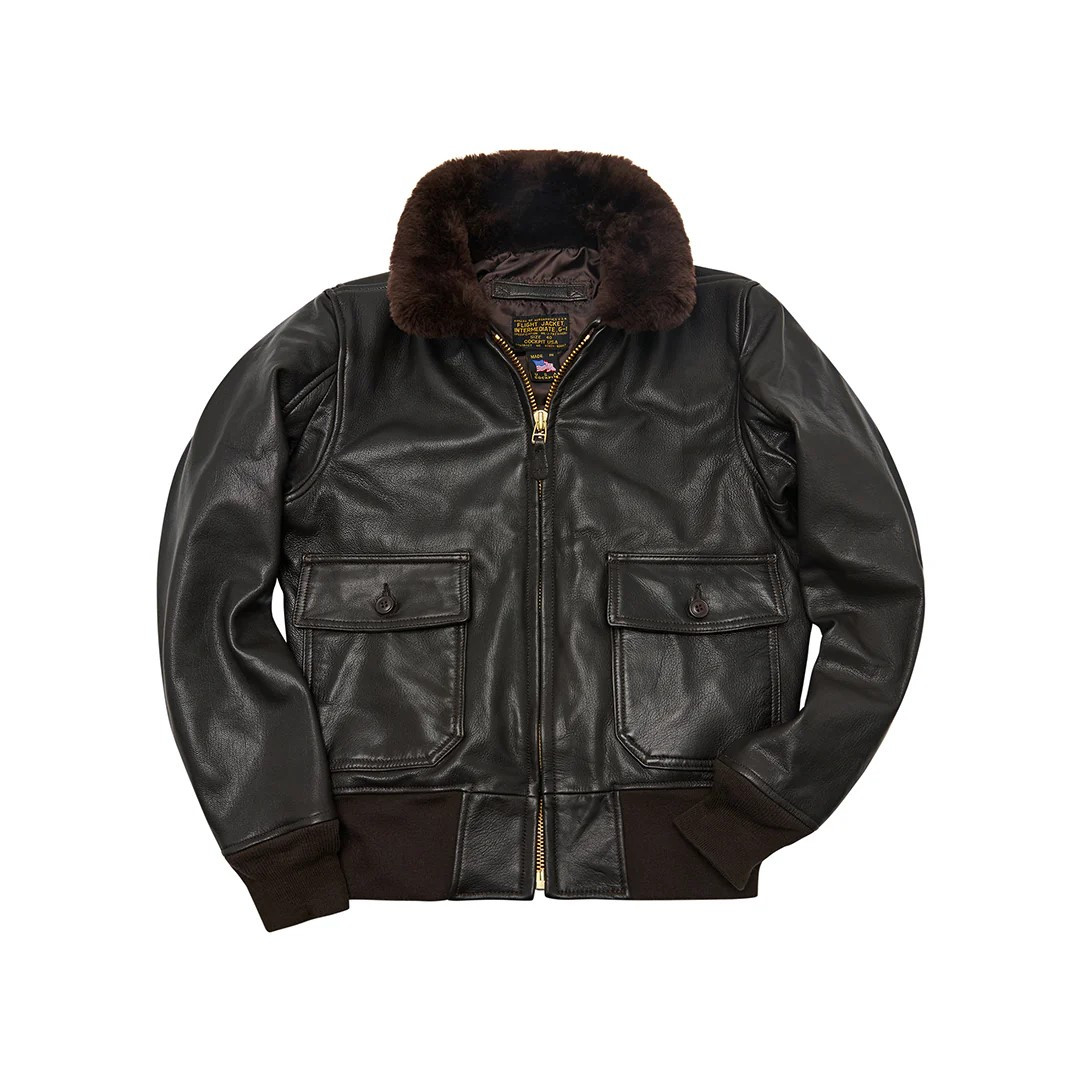 Cockpit USA U.S. Navy Issue Mil Spec G-1 Jacket Brown USA Made