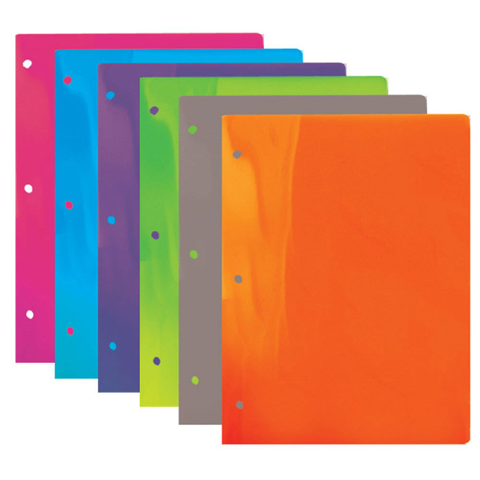 BAZIC Translucent 2-Pocket Poly Portfolio