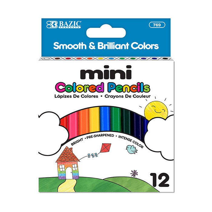 BAZIC 12 Mini Colored Pencils