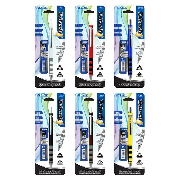 BAZIC Tritech 0.7 mm Mechanical Pencil w/ Ceramics High-Quality Lead