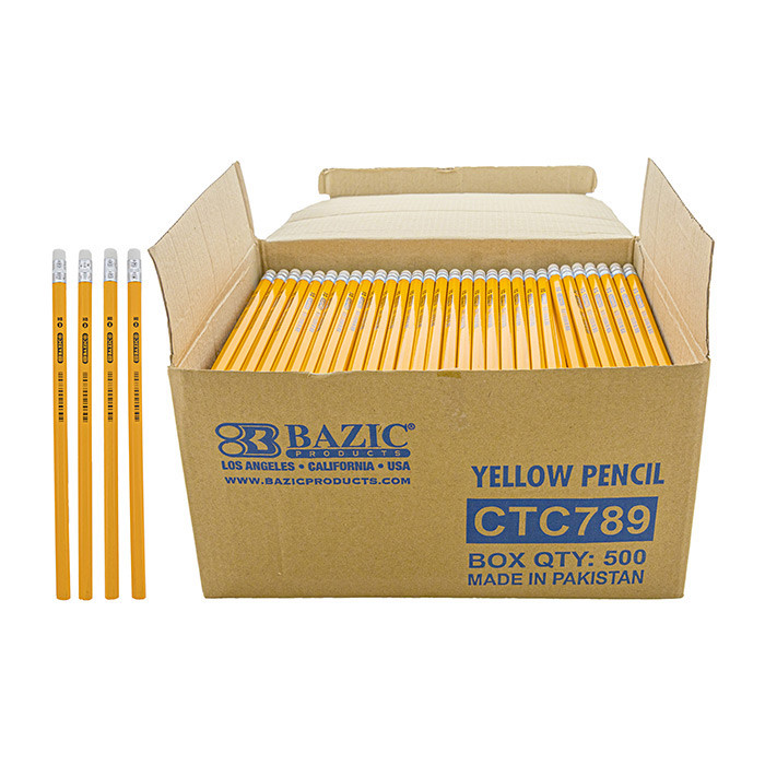 BAZIC #2 Premium Yellow Pencil (500/Pack)