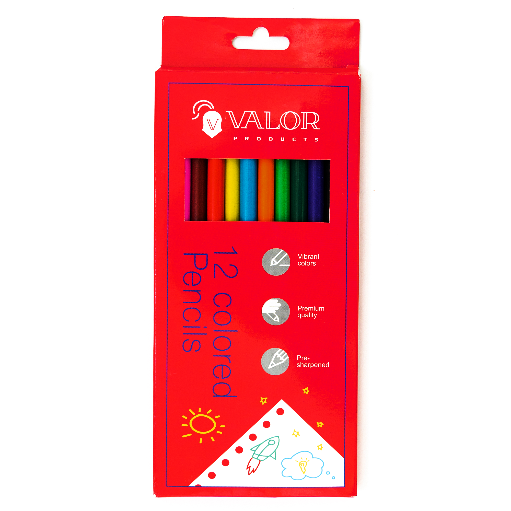 Valor Products Colored Pencils, Pre-sharpened
