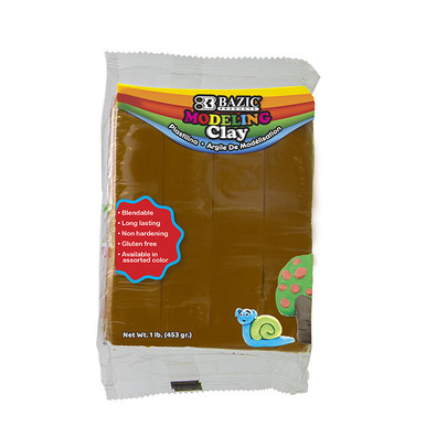 BAZIC 1 lb Brown Modeling Clay