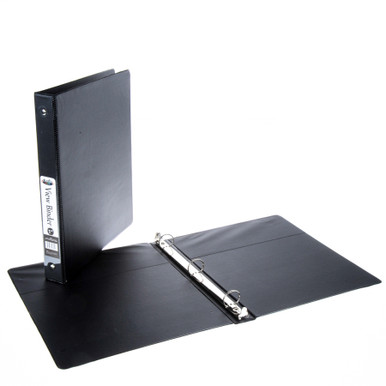 1 Inch View Binder - Inner Pockets - 3 Way View - Black