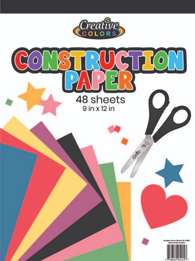 Creative Colors Construction Paper - 9 X 12" - 48 Sheets