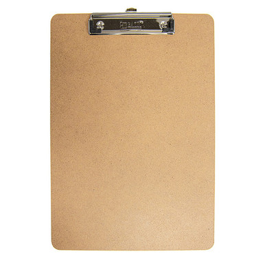BAZIC Standard Size Hardboard Clipboard w/ Low Profile Clip