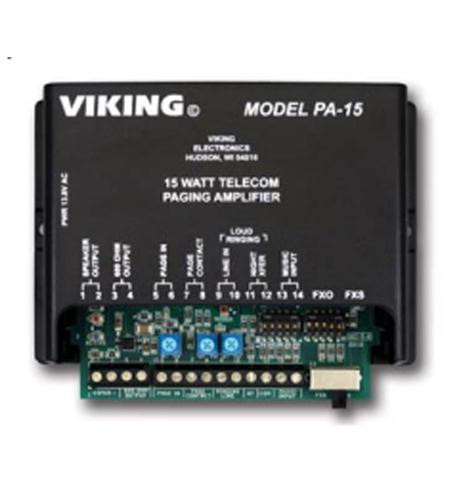 Viking Electronics 15 Watt Paging Amplifier and Loud Ringer - Ligas ...