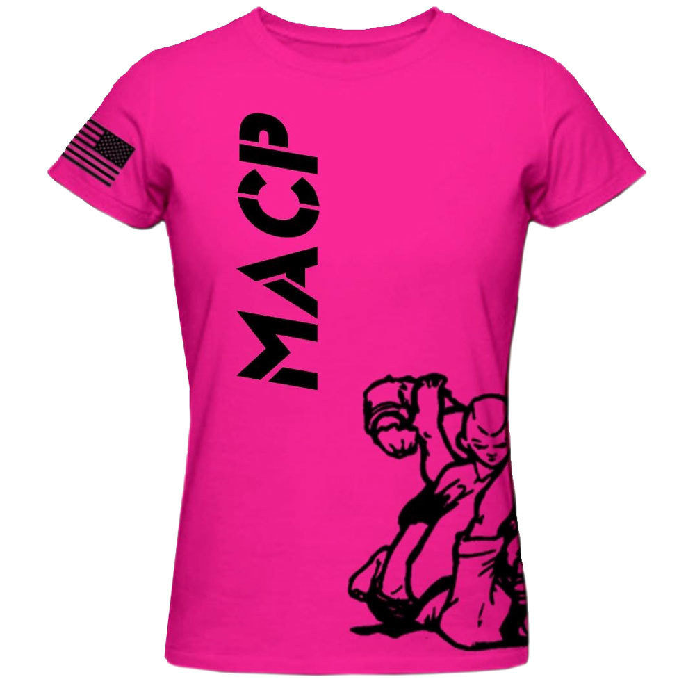 Hot Pink MACP Fight Shirt -100% Cotton - Combatives Gear a division of ...