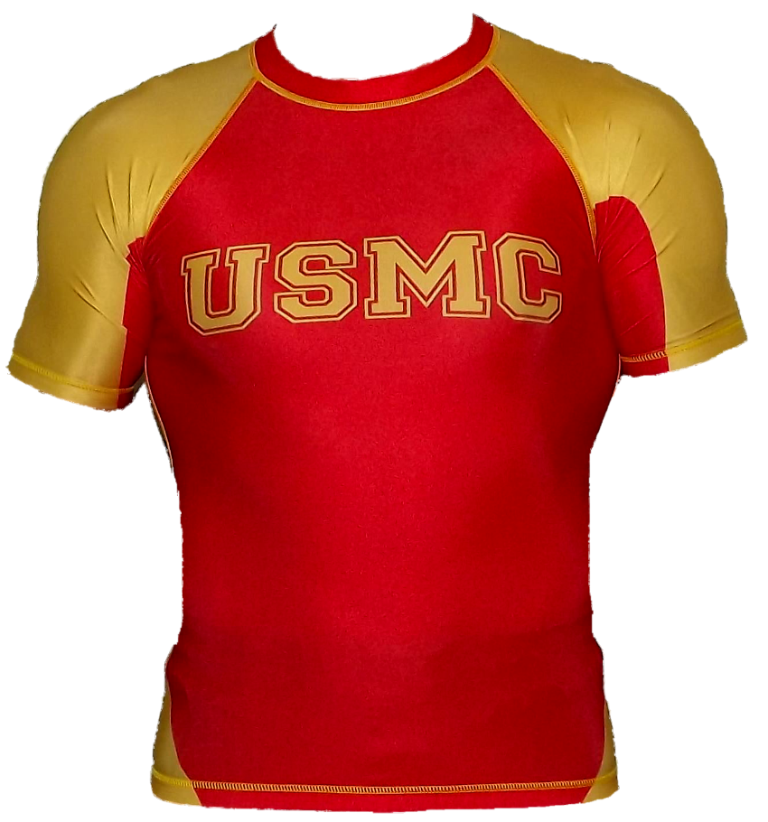 USMC Rash Guard Short Sleeve - Combatives Gear a DIV of NightGear