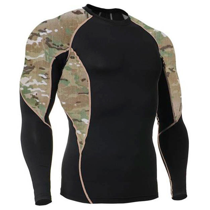 Multicam Camouflage Long Sleeve with Side Panel Rash Guard - Combatives ...