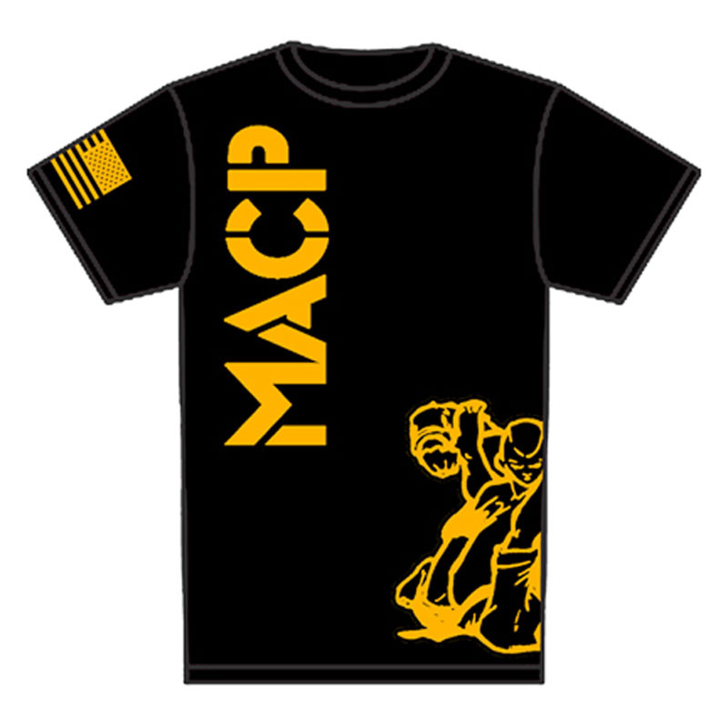 Kids MACP Gold Print on Black Fight Shirt - Combatives Gear a division ...