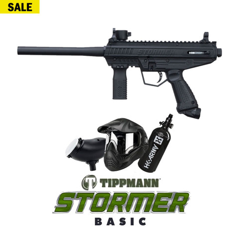 Tippmann Stormer Basic Black Friday Package - Gun, Mask, Hopper ...