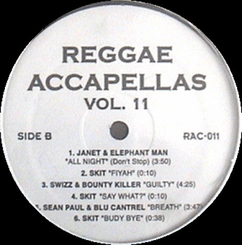 Reggae Acapella Vol 11 - Reggea Acapellas Volume 11 - 12" Vinyl - Ear ...
